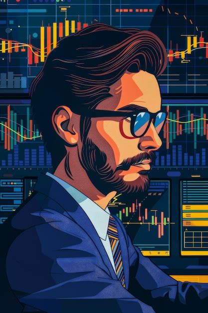 premium photo trader dealing with dynamic data analysis and market