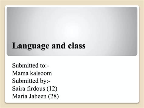 Code Switching Linguistic Pptx