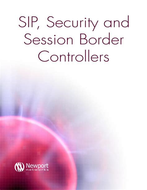 pdf sip security and session border controllers · sip