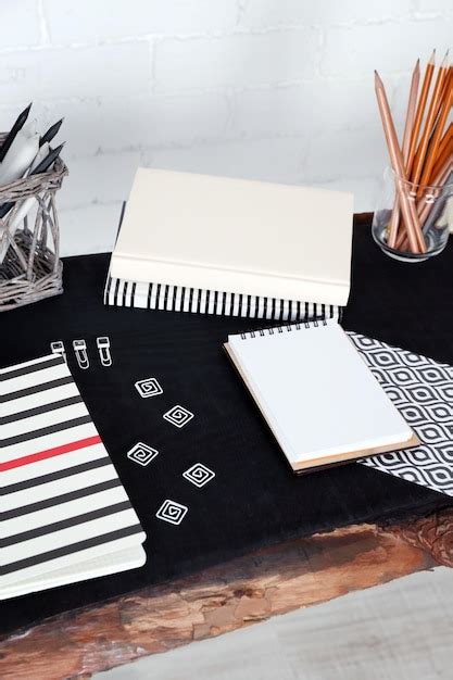 Premium Photo Office Supplies On A Table Closeup