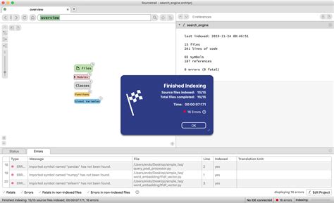 コード可視化ツール「sourcetrail」でpythonで書いた自作簡易検索エンジンのソースコード解析をする