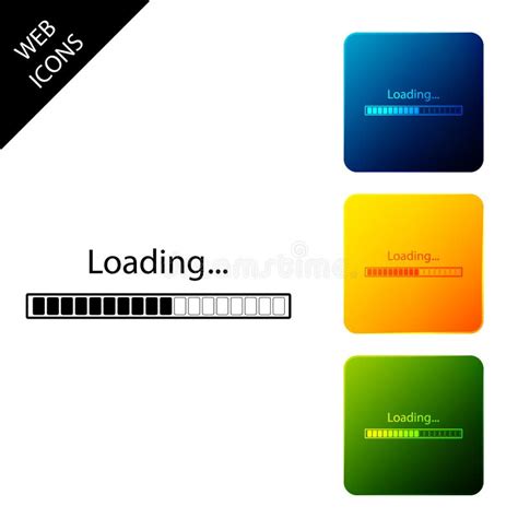 progress bar loading icons set simple style stock illustrations 328