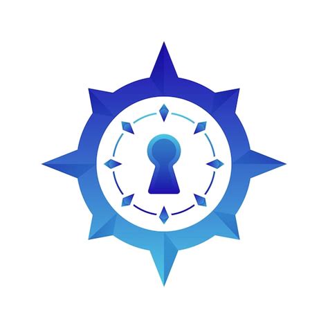 Premium Vector Key Compass Logo Element Design Template Icon