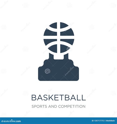 Basketball Champion Icon In Trendy Design Style Basketball Champion Icon Isolated On White
