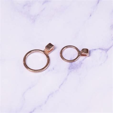 Rose Gold Rings With Hooks Small Bobbins