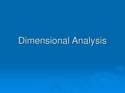 PPT Dimensional Analysis PowerPoint Presentation Free Download ID 6788011