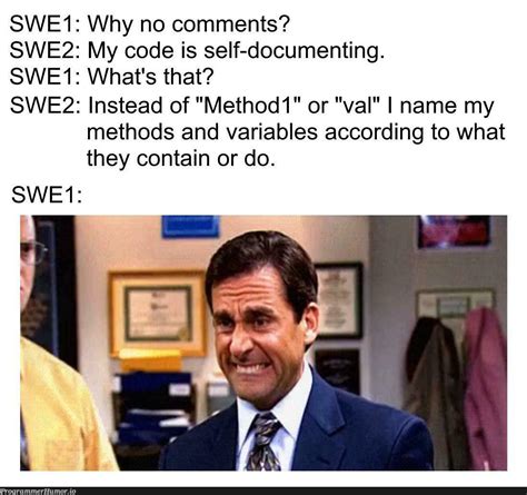 Self Documenting Code ProgrammerHumor Io