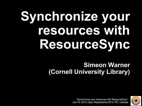 resourcesync in 24x7 ppt