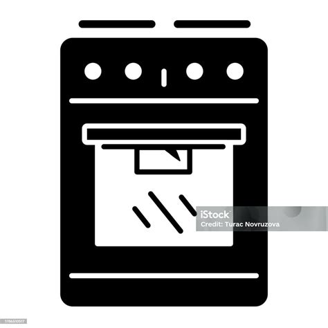 전기로 솔리드 아이콘 주방 장비 개념 흰색 배경에 오븐 기호 글리프 스타일 모바일 컨셉 웹 디자인의 용광로 아이콘 벡터 그래픽 가정 생활에 대한 스톡 벡터 아트 및 기타