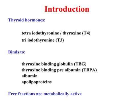 Thyroid Function Tests Ppt