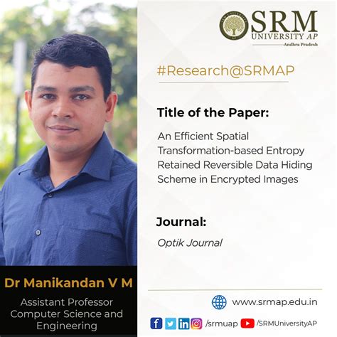 Srm University Ap On Linkedin Researchatsrmap Srmuap Srmap 10