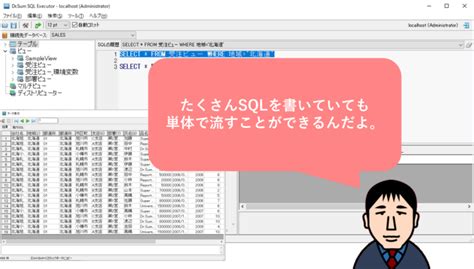 範囲を選択してsqlを実行する Wingarc Tech Blog