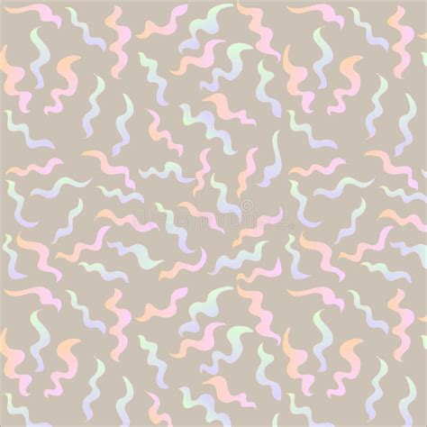 Cute Wavy Seamless Editable Patten Stock Illustration Illustration Of