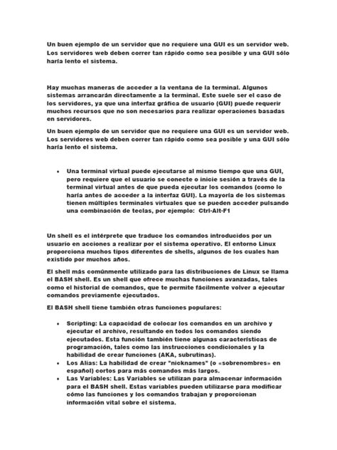 Linux Pdf Interfaz De Línea De Comando Interfaces Gráficas De Usuario