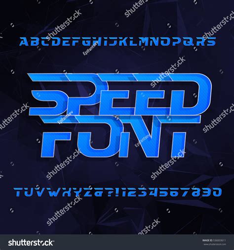 알파벳 벡터 글꼴오블리크 문자 및 숫자어두운 스톡 벡터로열티 프리 536003611