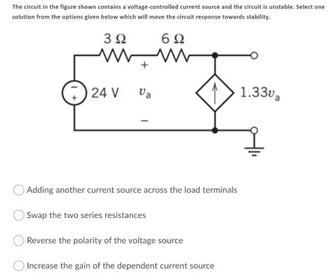 Solved The Circuit In The Figure Shown Contains A Chegg
