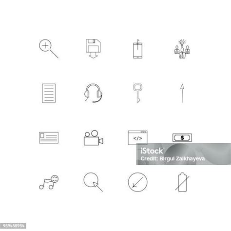 사물의 인터넷 선형 얇은 아이콘 설정합니다 간단한 벡터 아이콘 설명 0명에 대한 스톡 벡터 아트 및 기타 이미지 0명 디자인 마이크 Istock