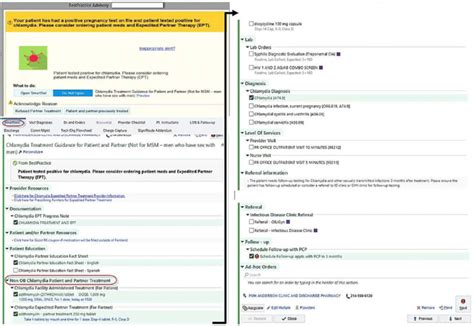 Clinical Decision Support Interventions Including A Best Practice