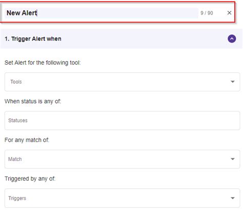 How To Create An Alert