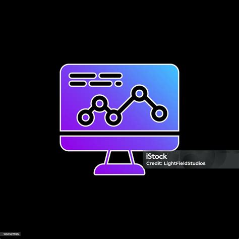 Analytics Blue Gradient Vector Icon Stock Illustration Download Image