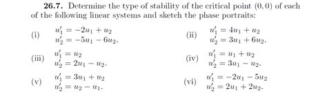Solved Determine The Type Of Stability Of The Chegg
