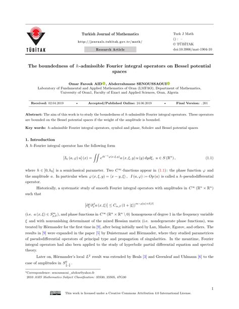 Download Pdf The Boundedness Of H Admissible Fourier Integral Operators On Bessel Potential