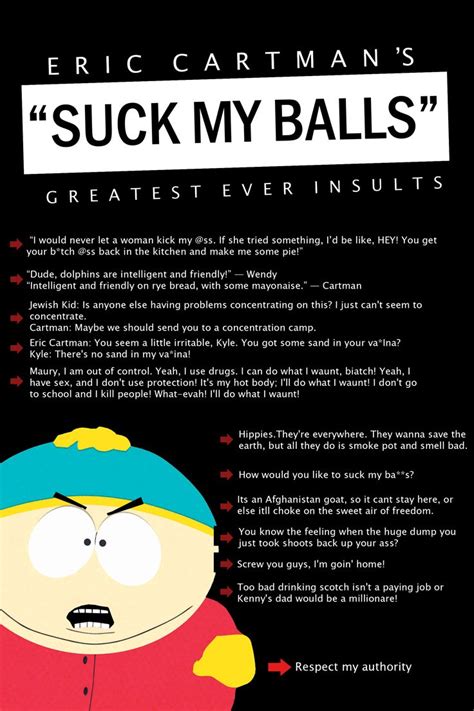 Eric Cartman Quotes Poster South Park Quotes South Park Funny South