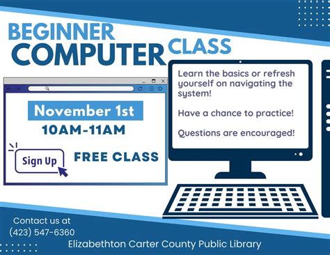 Beginning Computer Class Elizabethton Carter County Public Library