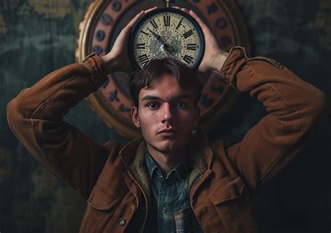 Premium Photo Wallpaper Of Vintage Clock And Face Generative Ai
