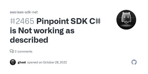 Pinpoint SDK C Is Not Working As Described Issue Aws Aws Sdk Net GitHub