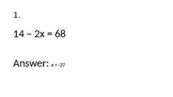 PPT Review Of Multi Step Equations And Combining Like Terms TpT