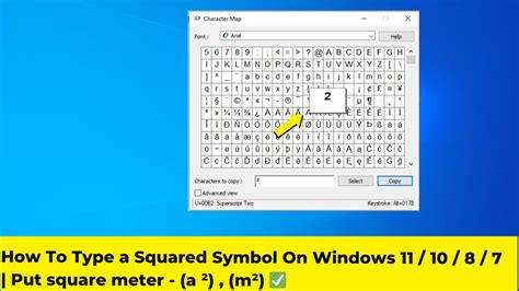 How To Type A Squared Symbol On Windows 11 10 8 7 Put Square Meter A ² M² Youtube