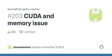 Cuda And Memory Issue · Gourieff Sd Webui Reactor · Discussion 203