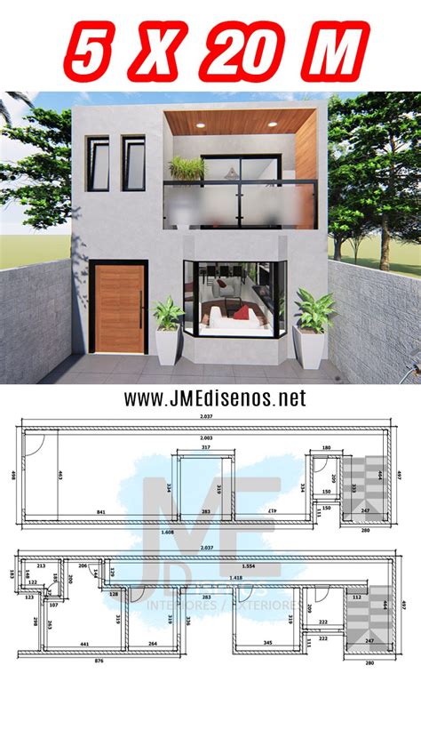Plano De Casa Con Jardín Interno