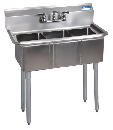 Bk Resources Bks 3 1014 10 35 12 3 Compartment Sink W 10l X 14w