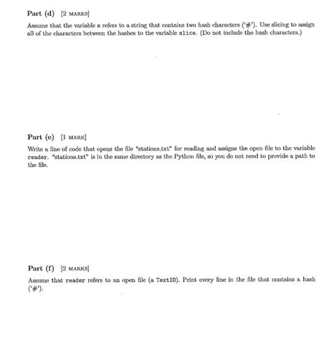 Solved Part D 2 Marks Assume That The Variable S Refers