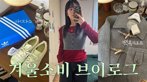 Vlog 연말 브이로그 데일리룩링서울 떡볶이코트아디다스가젤살로몬언더스탠딩 블라우스 크러쉬 콘서트 간 일상 🩵 Youtube