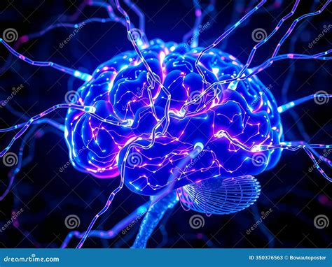 A Glowing Neural Network Portrait a Futuristic Abstract Visualization of Artificial Intelligence ...