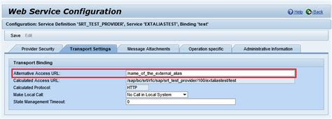 How To Create An Icf External Alias For A Web Service Definition In