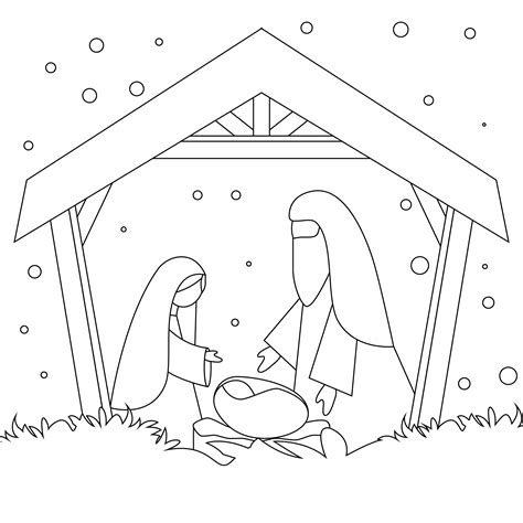 Birth Of Jesus Christ Coloring Pages