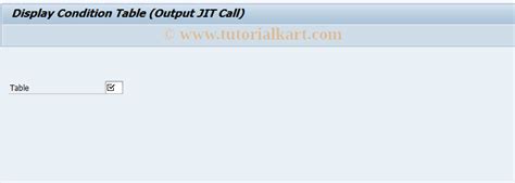 OJIN1 SAP Tcode Maintain Condition Table Sum JIT Call OJIN1 SAP Tcode Maintain Condition Table Sum JIT Call