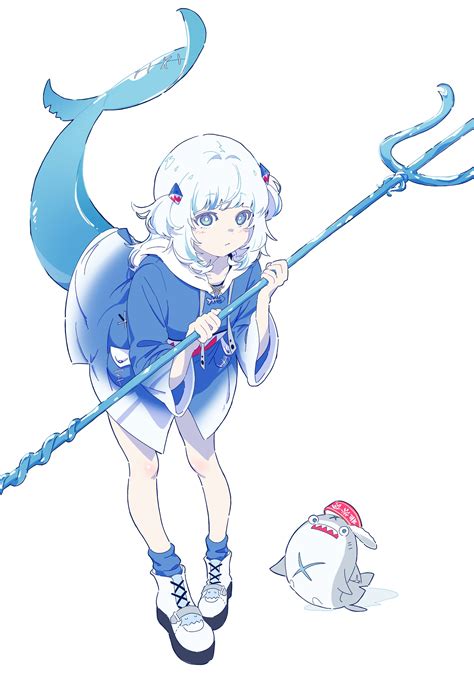 Gawr Gura And Bloop Hololive And More Drawn By Namagaki Ataru Danbooru