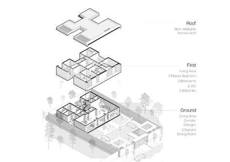 Architectural Exploded Axonometric Diagram