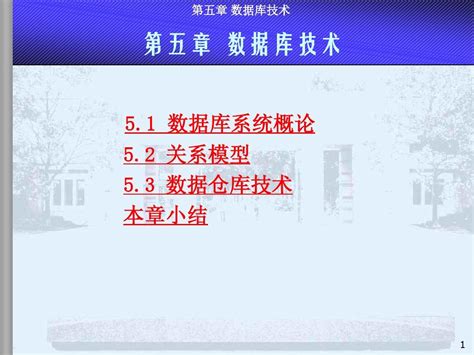 第五章 数据库技术 word文档在线阅读与下载 无忧文档