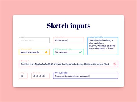 Input Fields Set Freebie Download Sketch Resource Sketch Repo