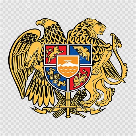 Coat Or Arms Of Armenia Armenian National Symbol In Official Colors