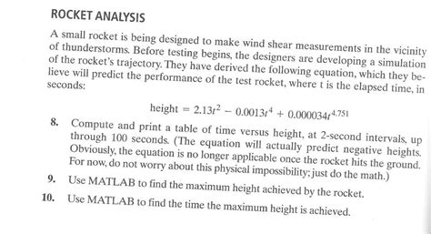 Solved Please Include Mathlab Code Along With Graphs It