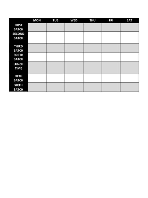 Exercise 06 Ms Word Practice Book How To Make School Time Table Ms Word