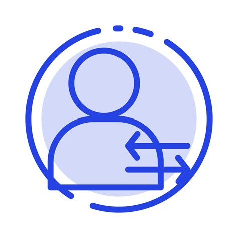 Man Arrow Left Right Blue Dotted Line Line Icon 14810946 Vector Art At Vecteezy