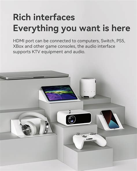 WANBO Mini Pro LCD Projector, Android 9.0, HD 720P Native &1080P ...